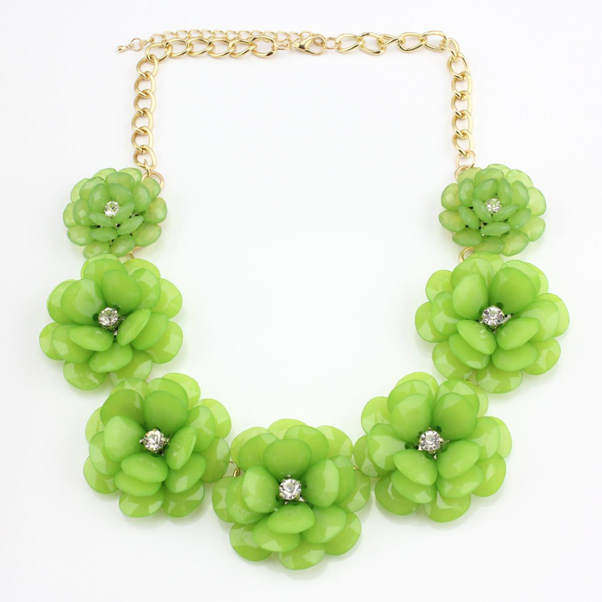 Statement Necklace, Flower Necklace Statement , Bib Necklace on Luulla